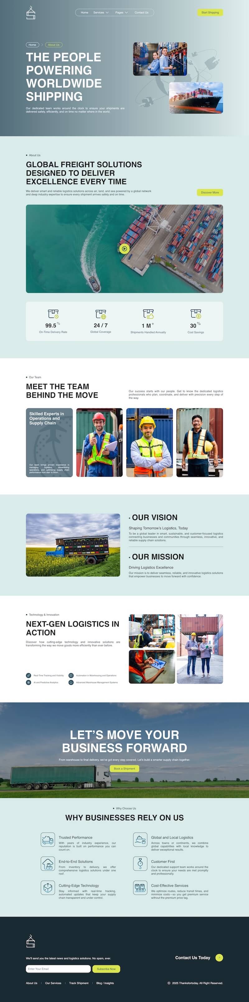 Shipzen – Logistics & Transportation Elementor Template Kit by thanksfortoday